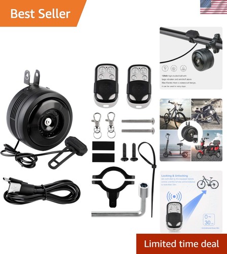 126Db Bicycle Electric Horn Rechargeable Bike Alarm Bells Loud Bike ...