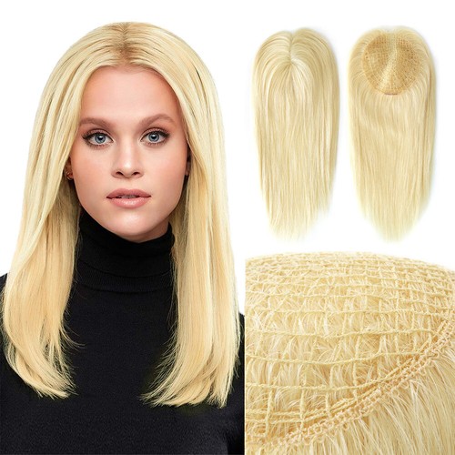 Luxury Topper for Women Human Hair Replacement Top Piece Cuticle Remy ...