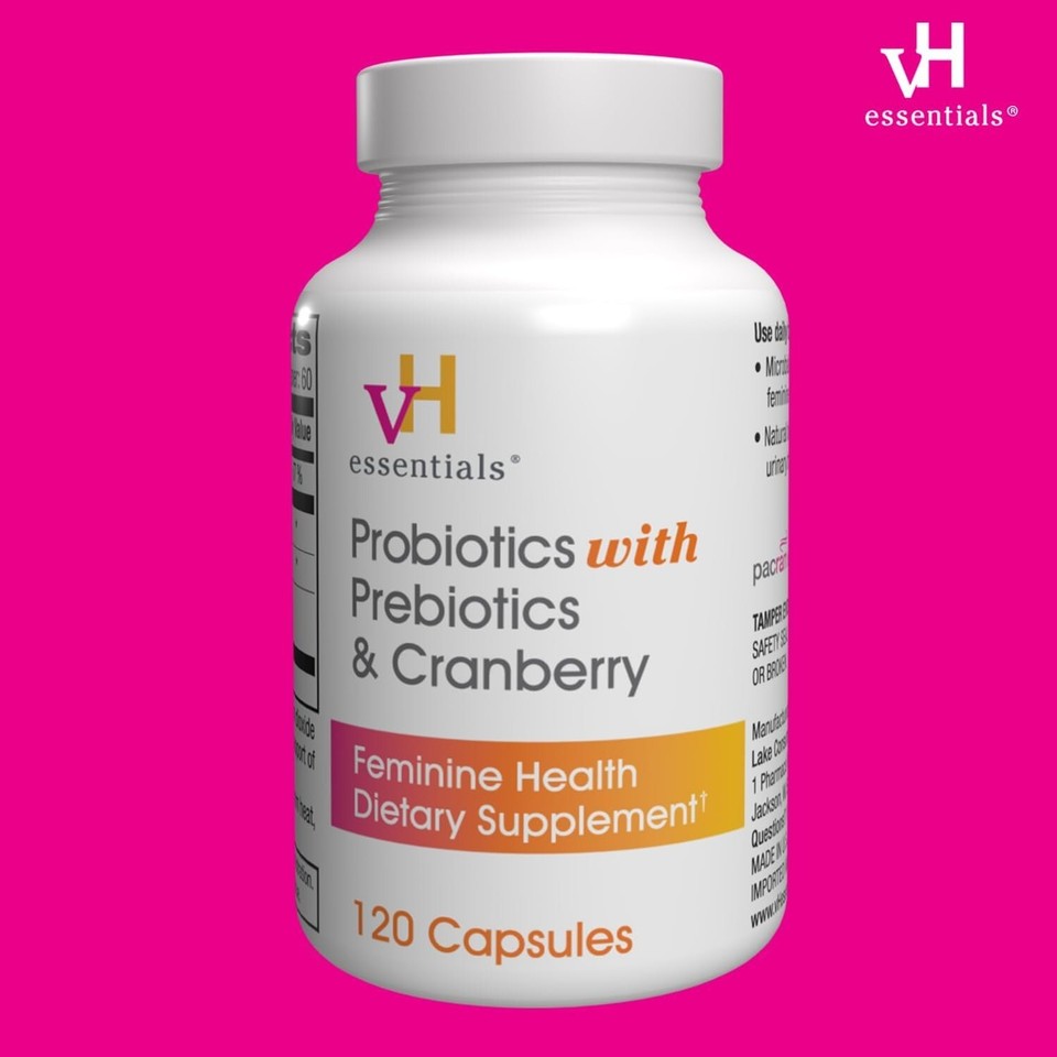 Probiotics with Prebiotics and Cranberry Feminine Health Supplement 120 ...