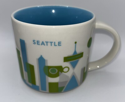 Starbucks SEATTLE Coffee Mug Washington You Are Here Collection 14 oz ...