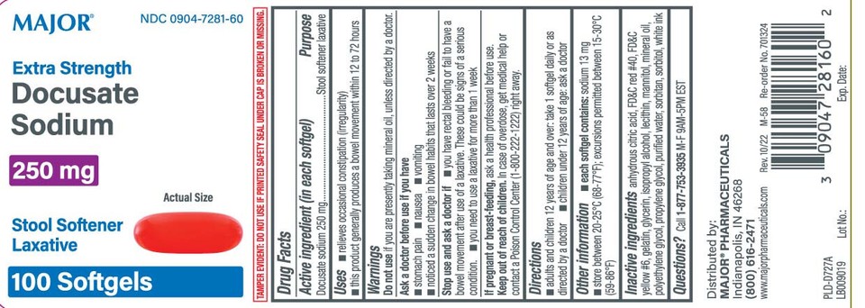Major Docusate Sodium 250 mg - 100 Softgels | Colace (5-2027) - 5 Pack ...
