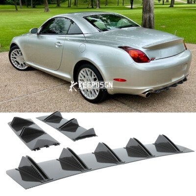 Carbon Fiber Fin Rear Diffuser Bumper Spoiler Splitter For Lexus SC430 ...
