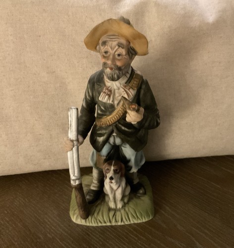 VINTAGE - Homco Porcelain Old Man Hunting With Gun & Hunting Dog ...
