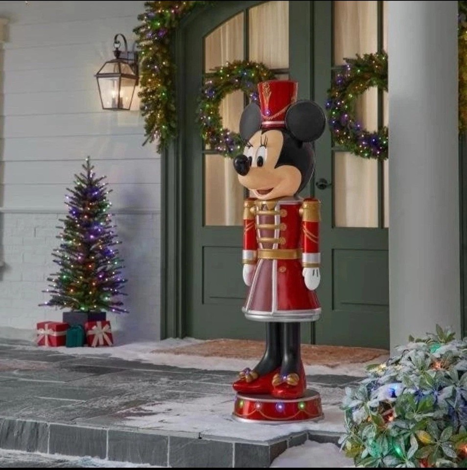 NEW Disney 5 ft Animated Holiday Minnie Mouse Nutcracker Home Depot ...