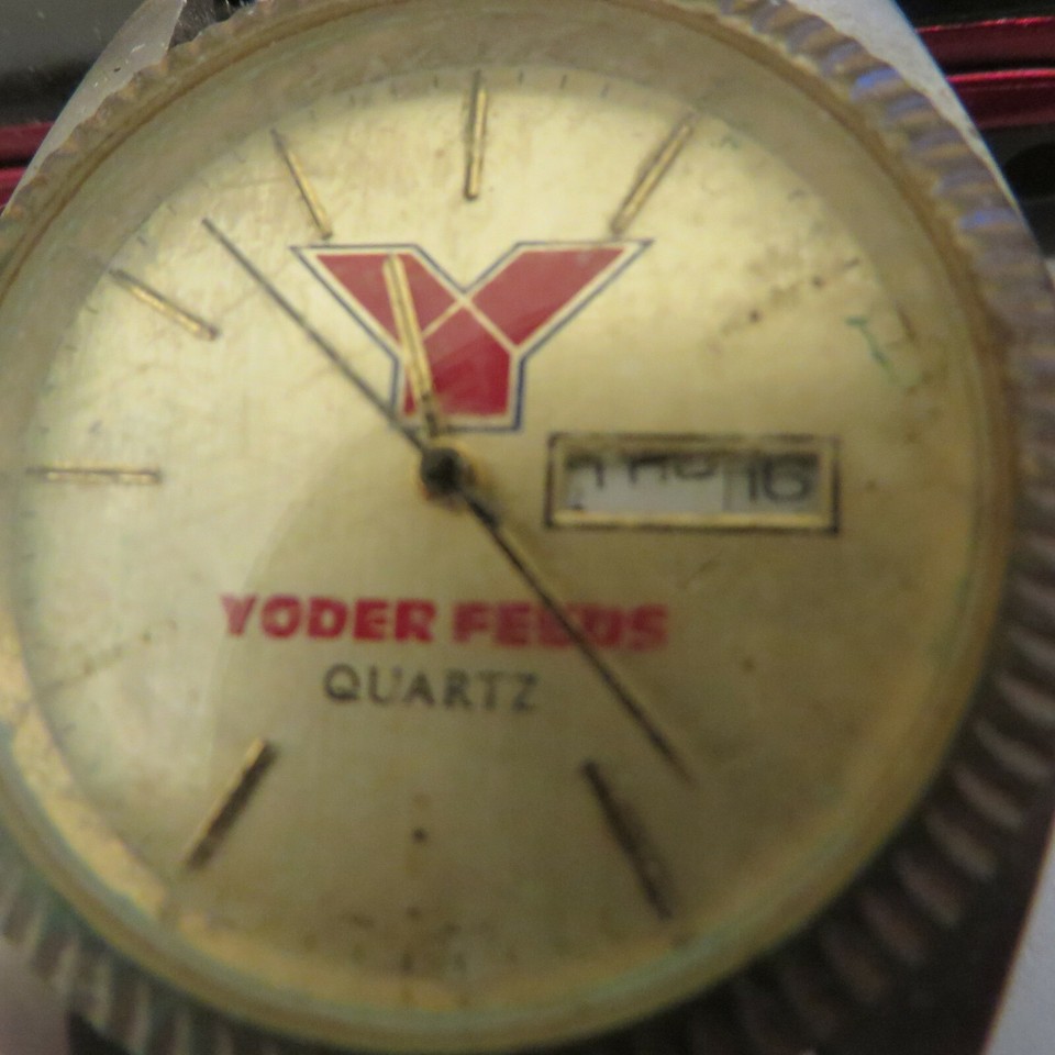 YODERS FEED ADVERTISING WRIST WATCH | eBay