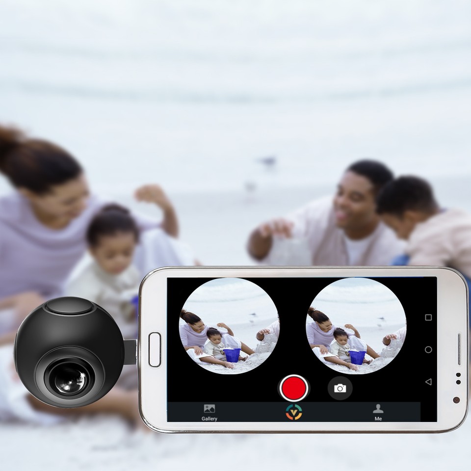 360° HD Dual Fisheye Lens VR Real Time Panorama Camera Camcorder for ...