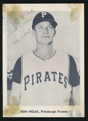 1958-60 Jay Publishing Photo -DON HOAK (Pirates) *Autographed* d.1969 ...
