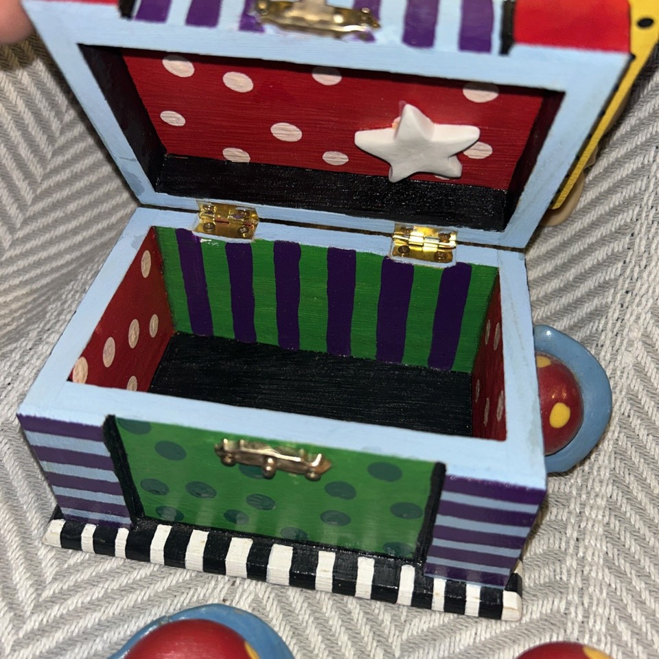 Custom Space Theme Wooden Trinket Box Mouse & Duck In Space | eBay