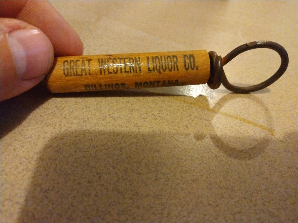 Vtg Rare Great Western Liquor Co. Corkscrew Opener Billings Montana ...