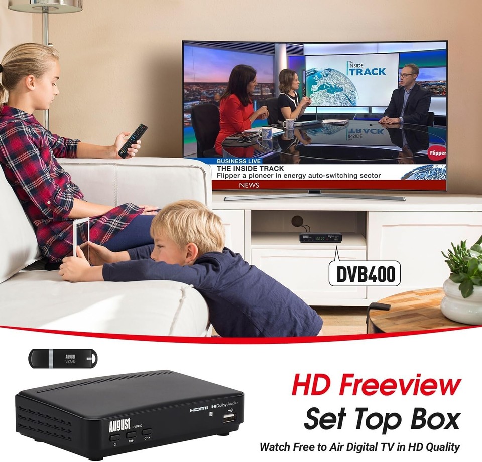 New Upgraded 2024 Freeview HD TV Set Top Box Recorder - Watch Live , S ...