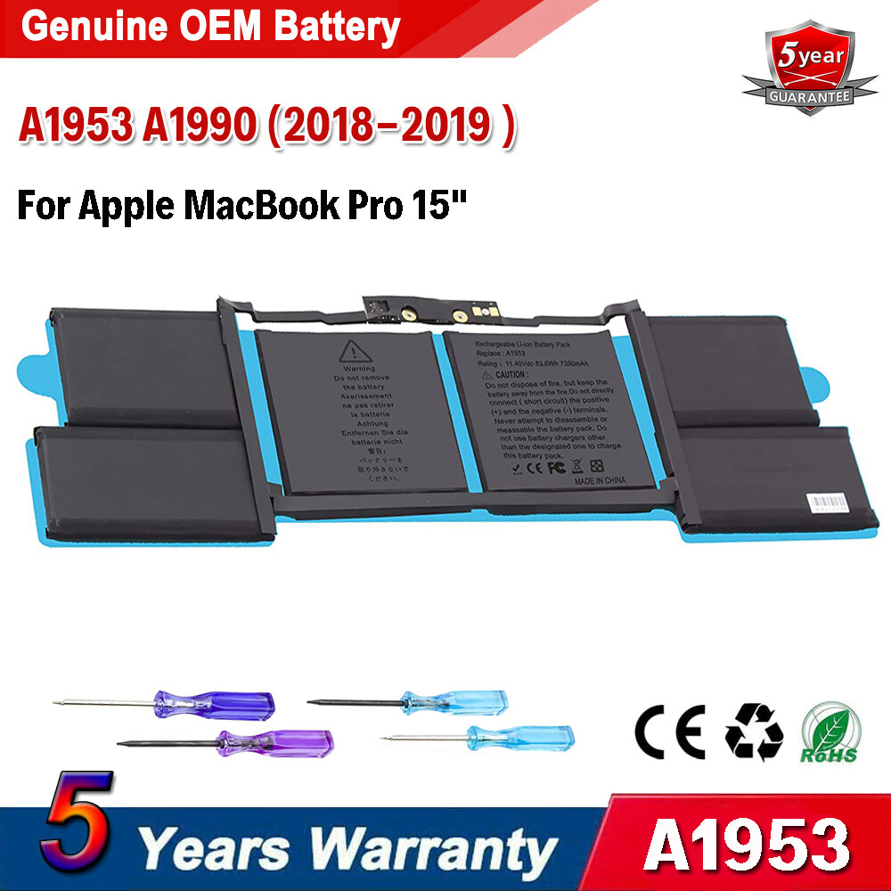 OEM A1990 A1953 Battery For MacBook Pro 15" Touch Bar Mid2018 2019 EMC ...