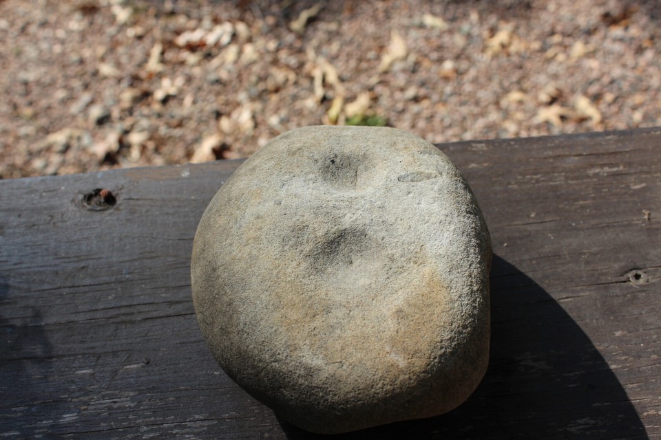 Native American Indian Ancient Artifact double Nutting Stone Tool Stone ...