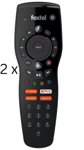 2 x Genuine Foxtel IQ5 / IQ4 / IQ3 Voice Bluetooth Remote Control for ...