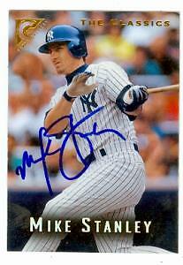 Mike Stanley autographed baseball card Yankees 1996 Topps Gallery #82 ...