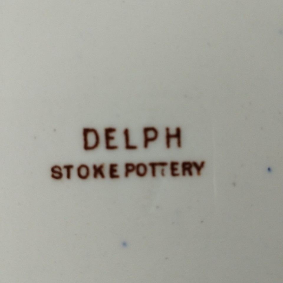 Antique Stoke Pottery, J Plant & Co. 'Delph' Pattern Dinner Plate 27cm ...
