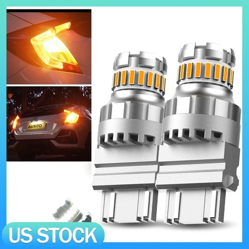 2PCS 3157/3156/3056/3456/4156 LED Turn Signal Light Bulbs Amber High ...