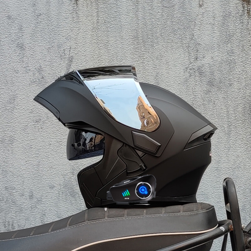 Motorcycle Built-in Bluetooth Helmet Modular Dual visor Camera Function ...