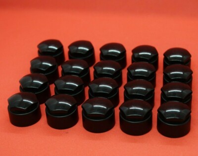 WHEEL NUT COVERS AUDI A4 A5 A6 Q3 Q5 S4 GLOSSY BLACK BOLT CAPS LOCKING ...
