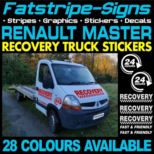 to fit RENAULT MASTER RECOVERY TRUCK STICKERS GRAPHICS STRIPES 24 HOURS ...