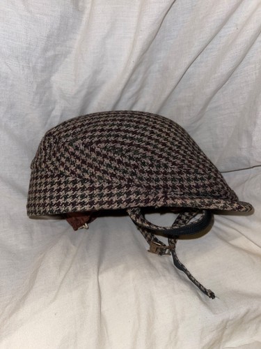 Vintage Horse Riding , Motorcycle, Car Helmet . Tweed Covered Cork ...