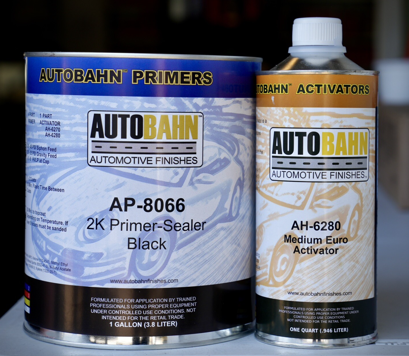 Autobahn 2K Primer Sealer Black GALLON Kit! Auto Car Paint, AP - 8066 ...