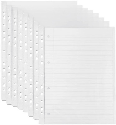 A4 Premium 60 Microns Strong Clear Plastic Punched Pockets Multi Filing ...