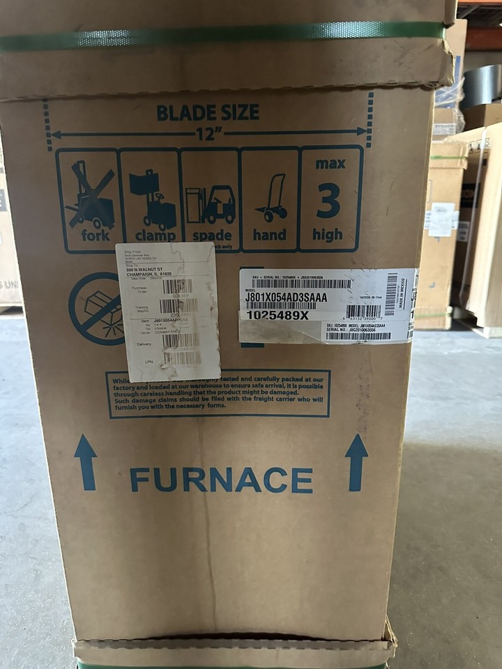 Oxbox 80% 54,000 BTU Single Stage Dedicated Downflow 14" Wide NG ...