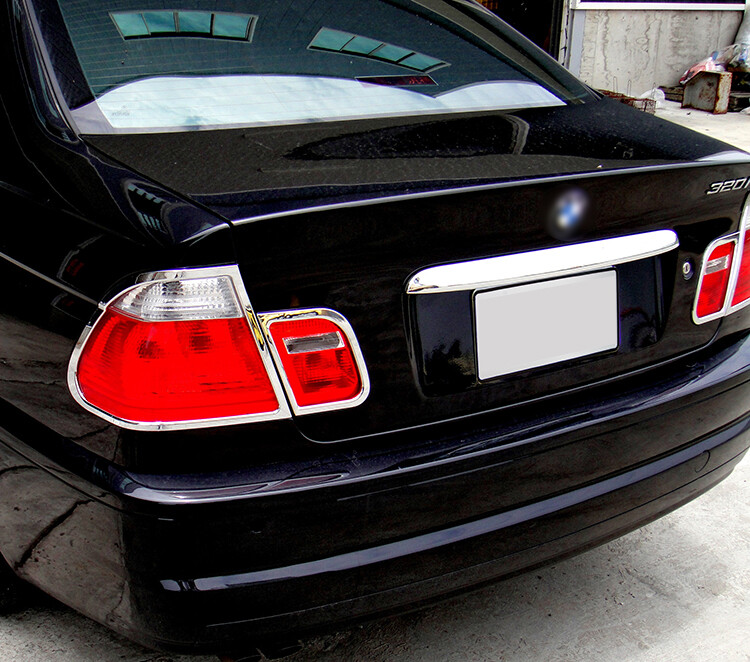 Chrome Tail Light Trim Bezel Cover For BMW 3 Series E46 Sedan pre ...