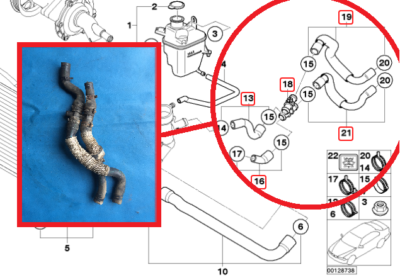 BMW Mini One/Cooper Coolant Pipe Assembly R50/R52 (From July 2004 ...