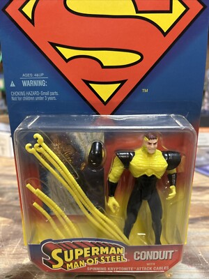 New Vintage 1995 Superman Man of Steel Conduit Action Figure Kenner | eBay