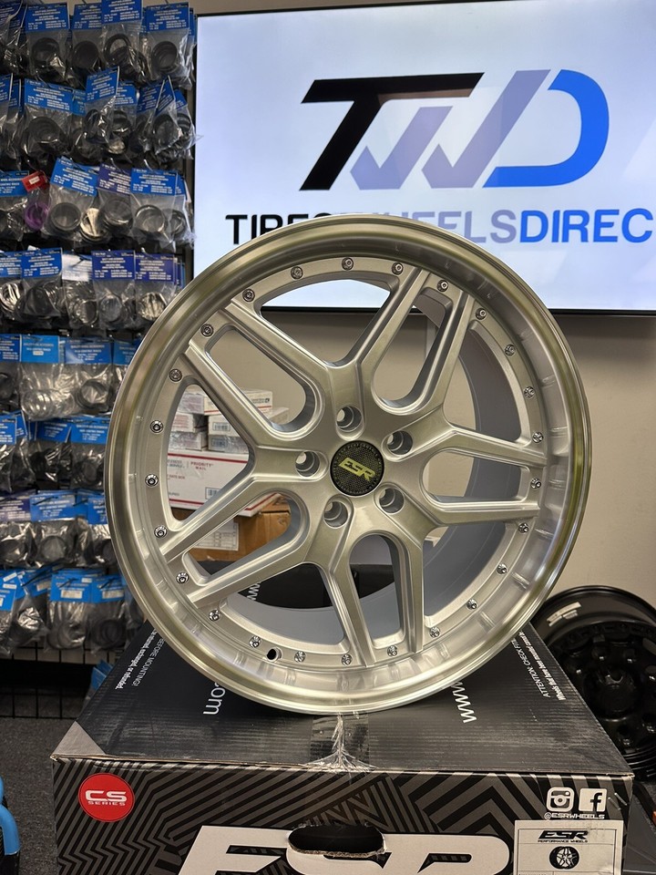 19 ESR CS15 Silver Wheels 19x8.5 +30 5x114.3 Rims Set Fits Accord Lexus ...
