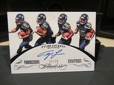 Panini Flawless Blue On Card Autograph Seahawks Tyler Lockett 04/20 ...