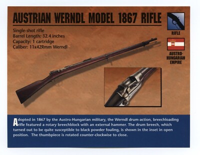 Austrian Werndl Model 1867 Rifle Atlas Classic Firearms Card | eBay