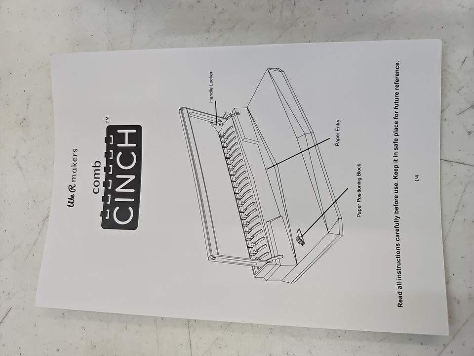 We R Memory Keepers Comb Cinch Book Binding Machine, Includes 10 8 mm ...