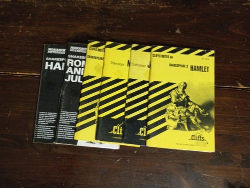 Shakespeare Cliff Notes Study Guides Lit. Classic Lot Plays Test Prep ...