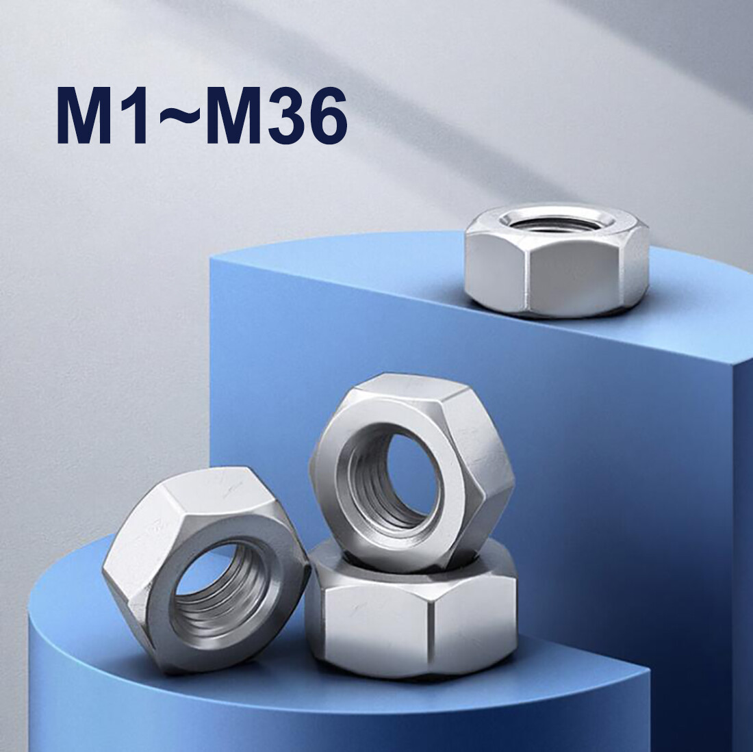 Hex Nuts M1 M1.2~M36 Metric Coarse Thread 304 Stainless Steel All Size ...