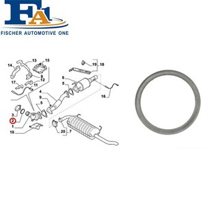 Citroen Jumper Peugeot Boxer 2.2HDI Gasket Exhaust Pipe 1607440680 ...