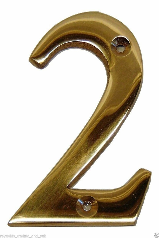 Números de puerta de latón macizo para casa puerta hogar 3" (76 mm ...