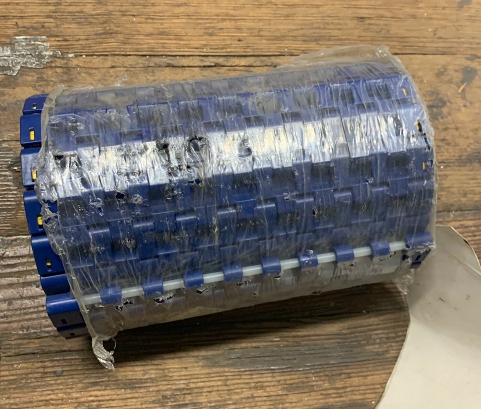 INTRALOX SERIES 1400 FLAT TOP BLUE ACETAL CONVEYOR BELT 10"W X 3.0150 ...