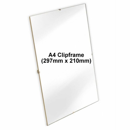 A4 CLIP PHOTO FRAME WITH ACRYLIC PLEXI-GLASS FRONT (PLASTIC) - UK ...