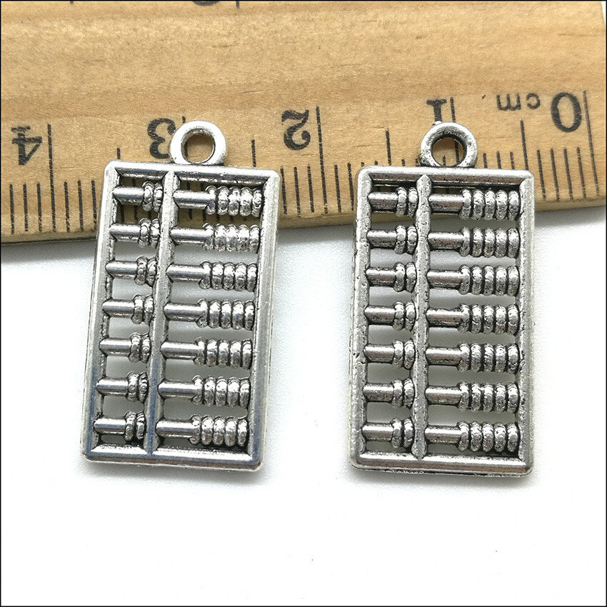 Bulk 50pcs abacus Antique Silver Charms Pendants For Earrings Bracelet ...