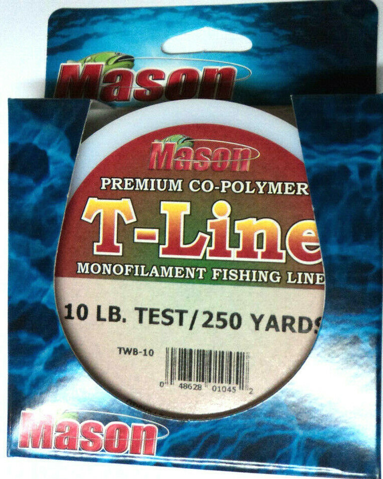 Mason Premium Co-Polymer T-Line Monofilament Fishing Line, 250 Yds ...