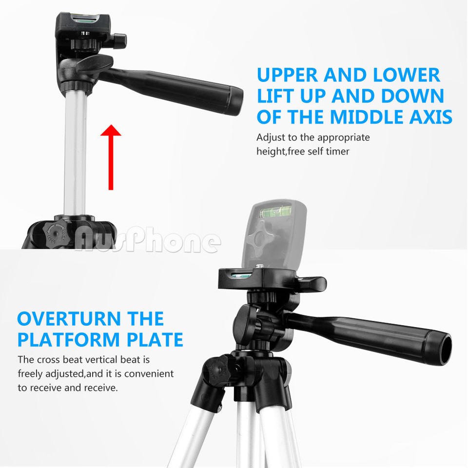 Telescopic Camera Tripod Stand Holder Mount For iPhone Samsung Phone ...