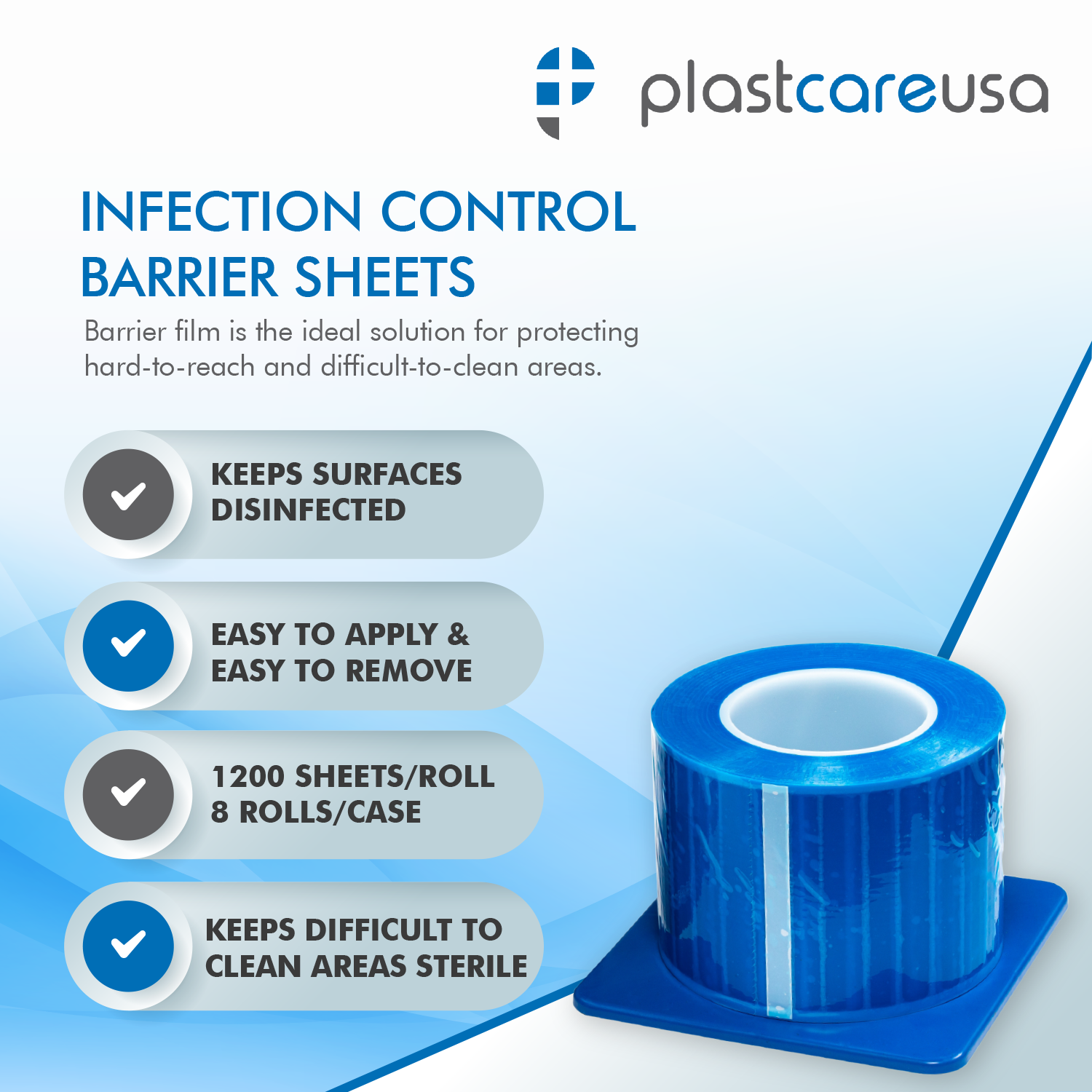 Clear 4" x 6" Barrier Film, Plastic 1200 Adhesive Sheets, Surface ...