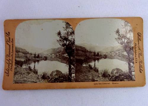 STEREO VIEW CARD LAKE SAN CHRISTOVAL MEXICO PHOTO WILLIAM RAW PUB PHILA ...