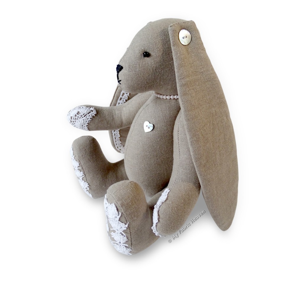 Lacy Bunny Soft Toy Sewing PATTERN Floppy Eared Bunny Rabbit by My ...
