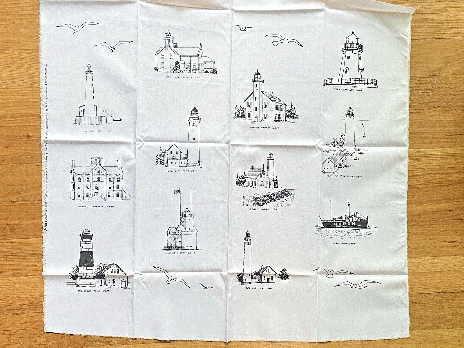 11 Light Houses Fabric Panel Art by Gary Balowski and D J Mitchell 22 ...
