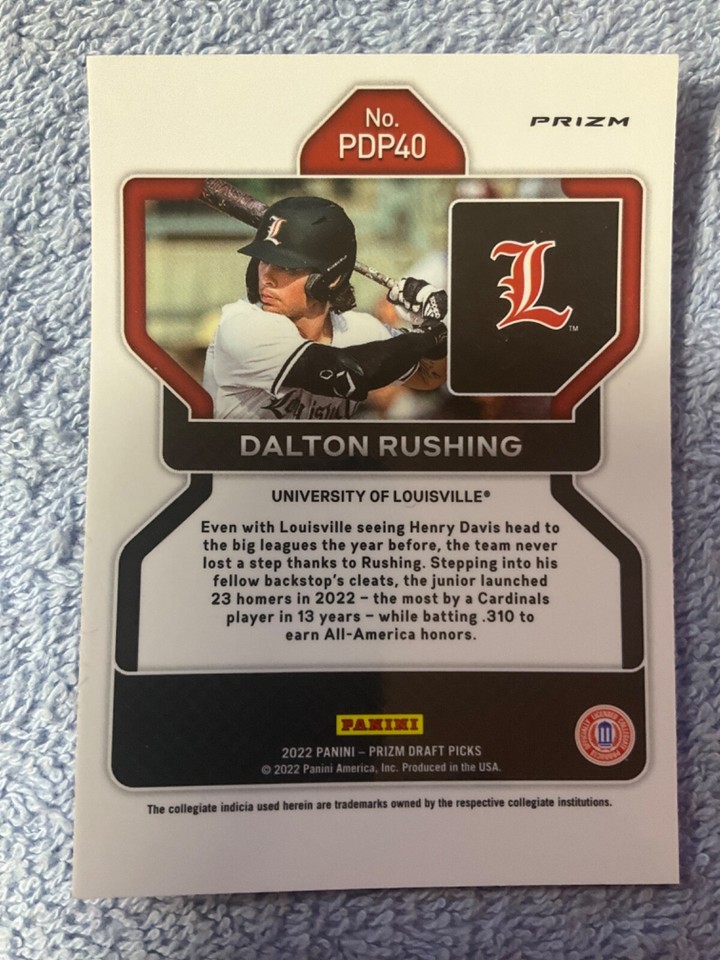 Dalton Rushing Louisville RC 2022 Panini Prizm Draft Picks Pink ...