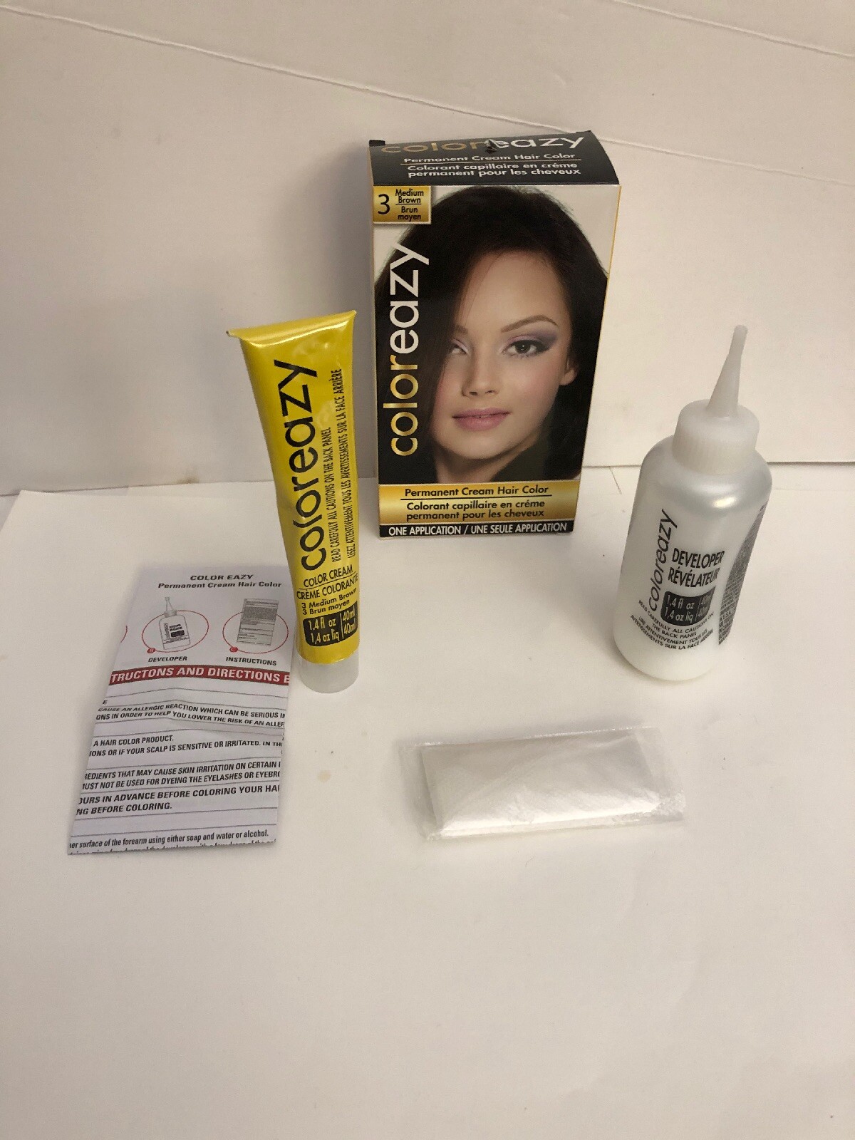 Coloreazy Permanent Cream Hair Color #3 Medium Brown | eBay