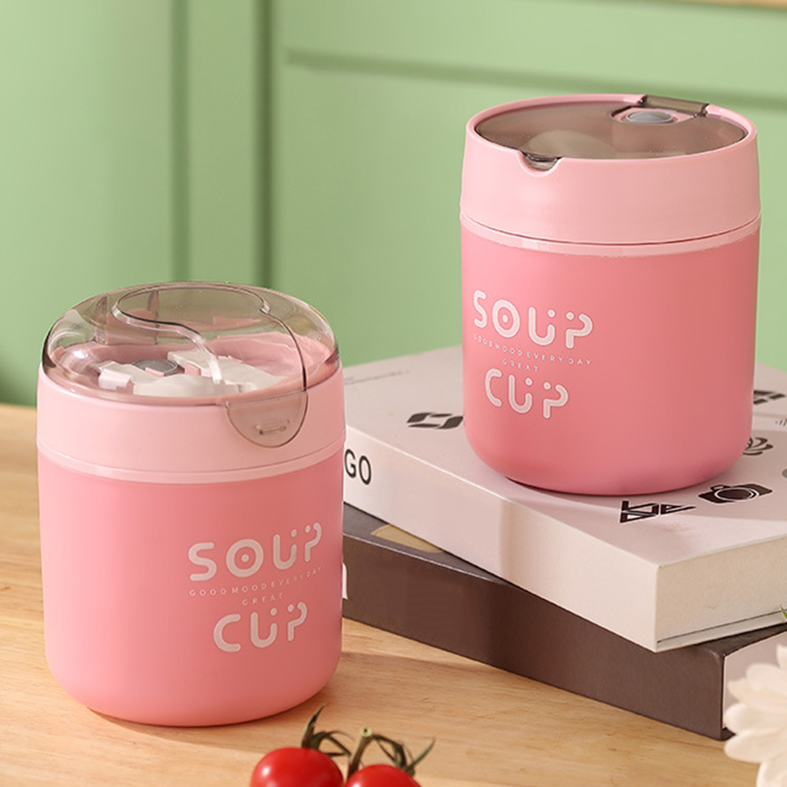 530ml Vacuum Flask Cup Large Capacity Heat Preservation Bento Cup Sealed Soup | eBay